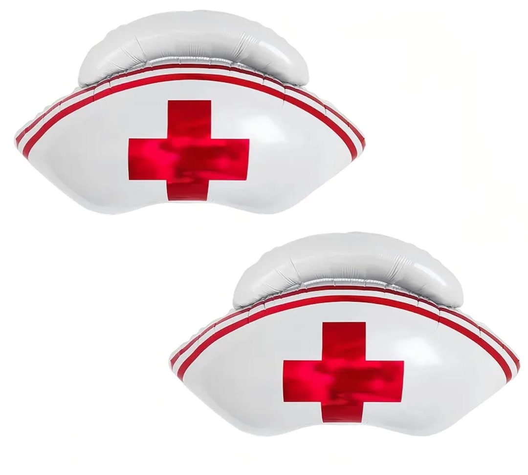 Nurse Graduation Hat Balloon Nurse Appreciation Red White Black DIY ...