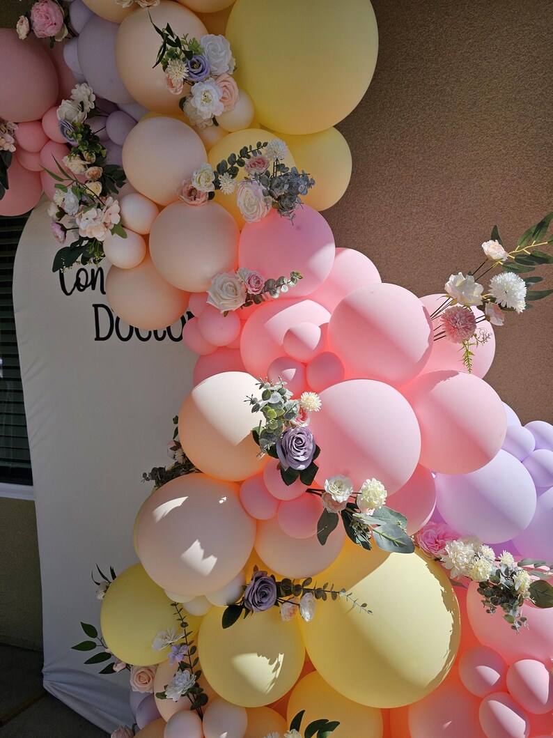 Pastel Balloon Garland Spring Pastel Party Decor Balloons Baby in Bloom ...
