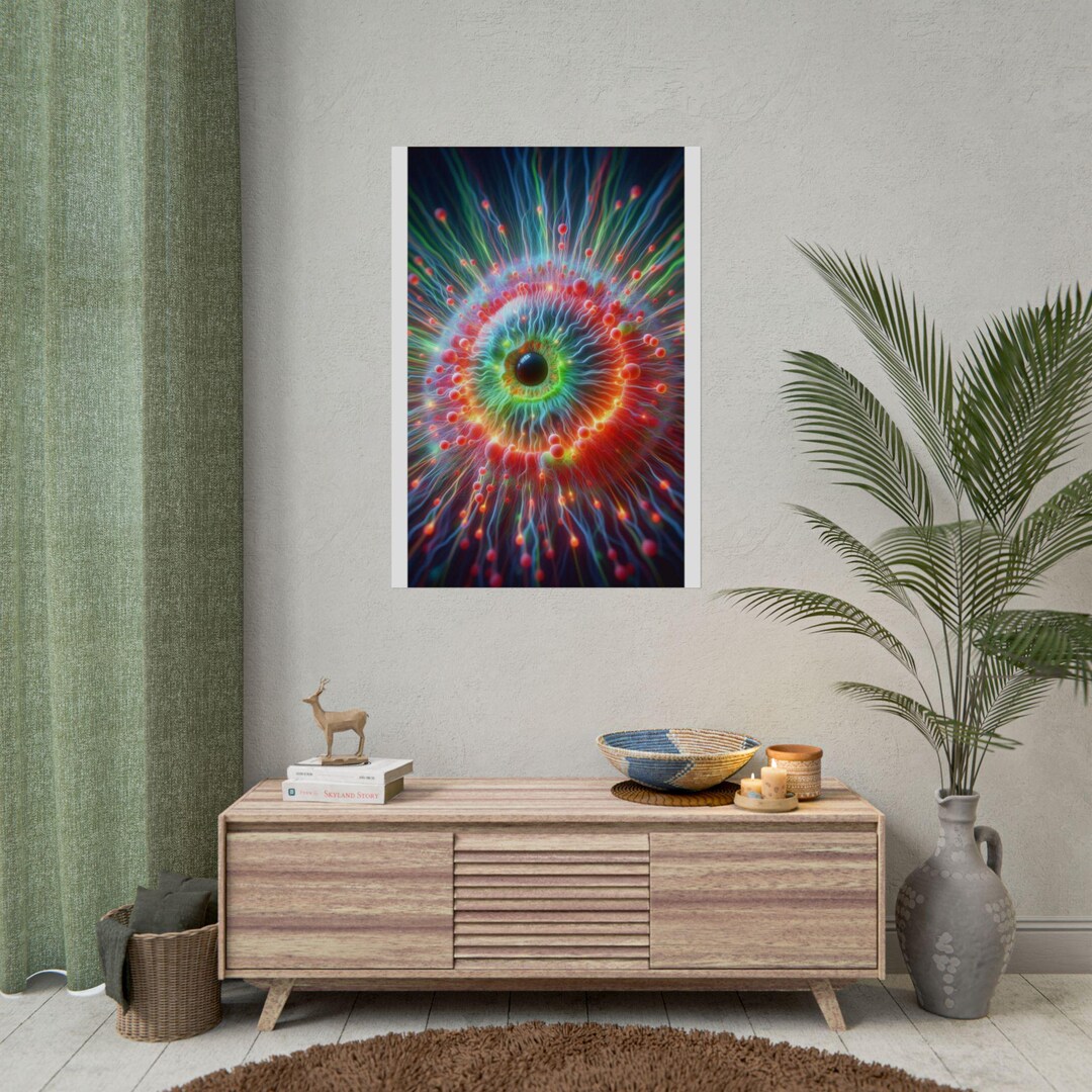 Eye Art Rolled Poster, Colorful Visual Art Print, Wall Decor Gift ...