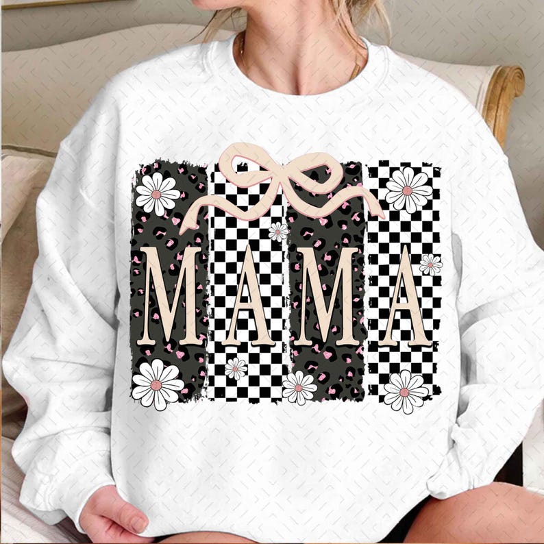 Retro Checkered Mama Png, Mama Png, Mama Coquette Png, Mothers Day Png ...