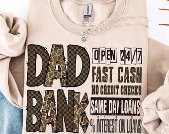 Bank of Dad Png, Father's Day Png, Funny Dad PNG, Fatherhood Png, Dad ...