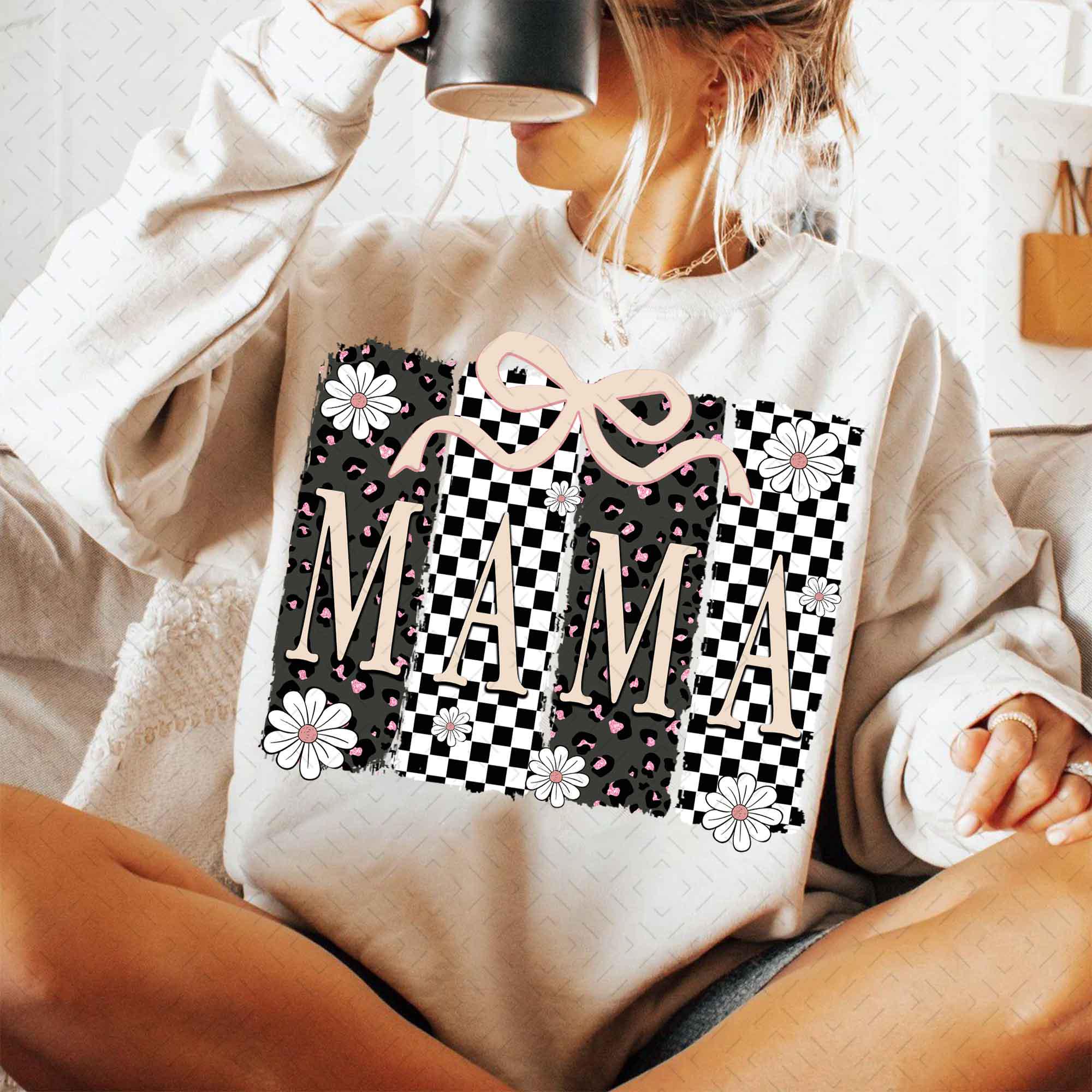 Retro Checkered Mama Png, Mama Png, Mama Coquette Png, Mothers Day Png ...