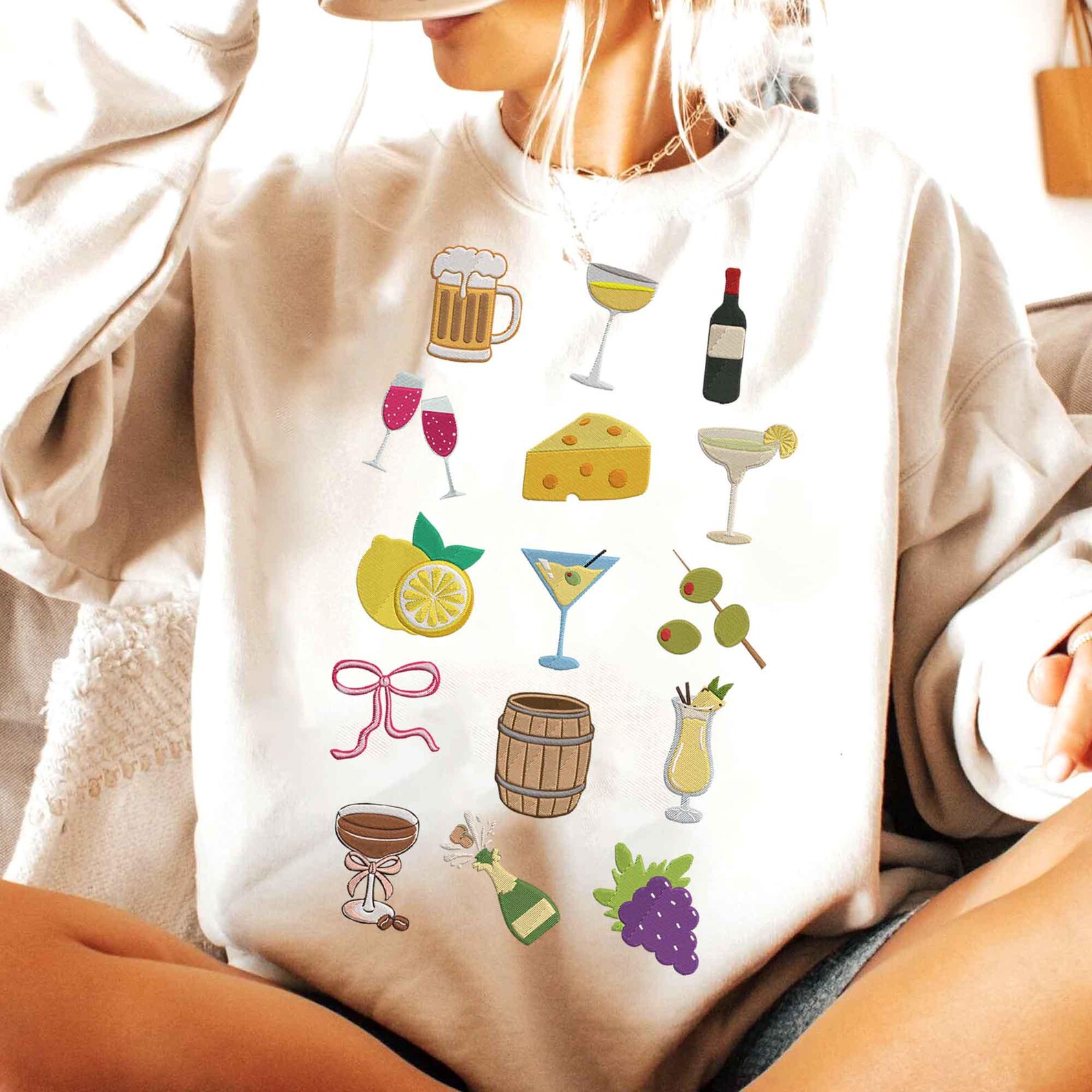 Set of 15 Cocktail Drinks Mini Embroidery Designs, Drink Cocktails ...