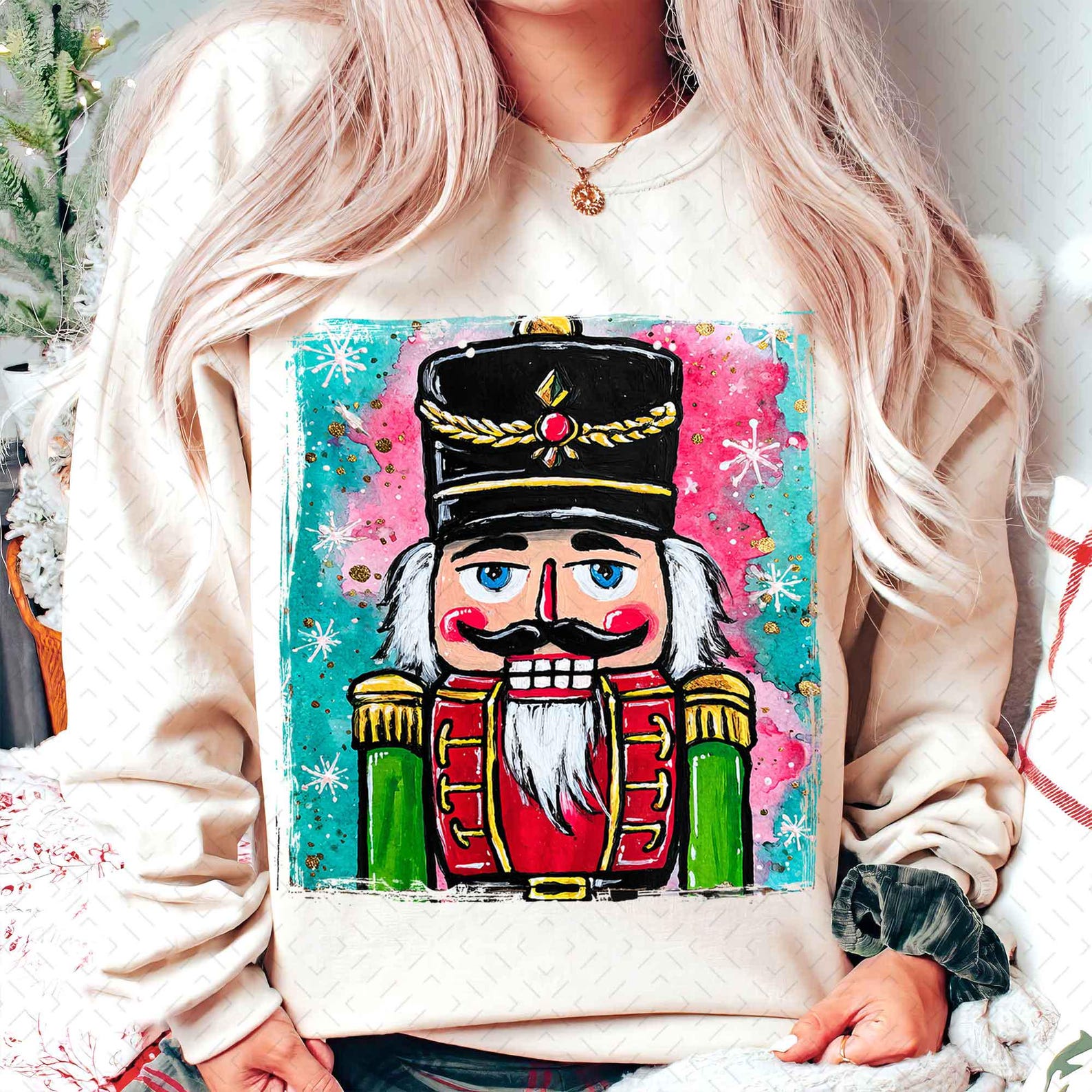 Retro Nutcracker Christmas Png, Christmas Png, Colorful Preppy ...