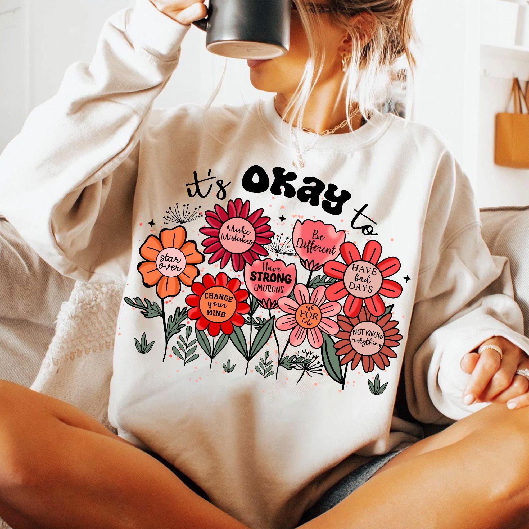 It's Okay to Boho Floral Png, Flowers Png, Motivational Png ...
