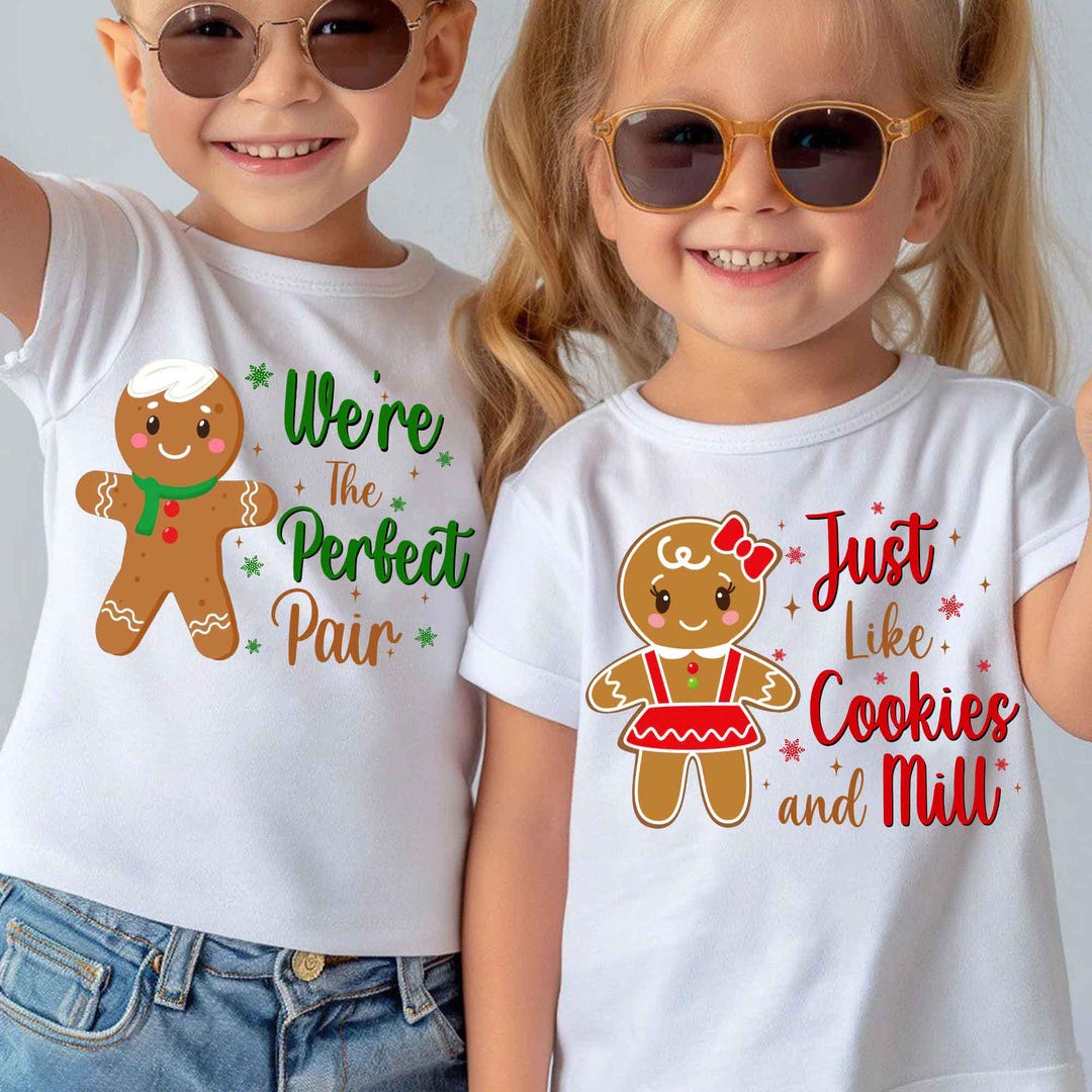 We're the Perfect Pair Gingerbread Couple Png, Cookies and Milk ...