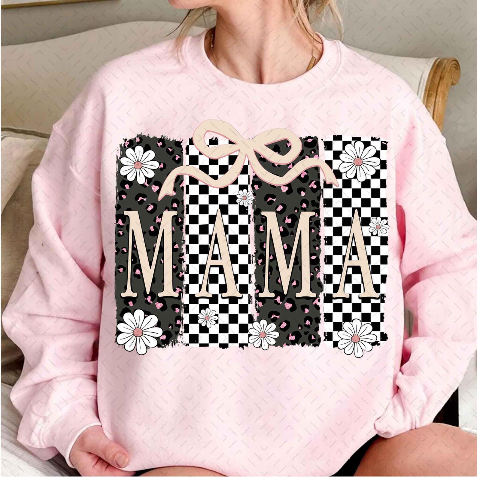 Retro Checkered Mama Png, Mama Png, Mama Coquette Png, Mothers Day Png ...