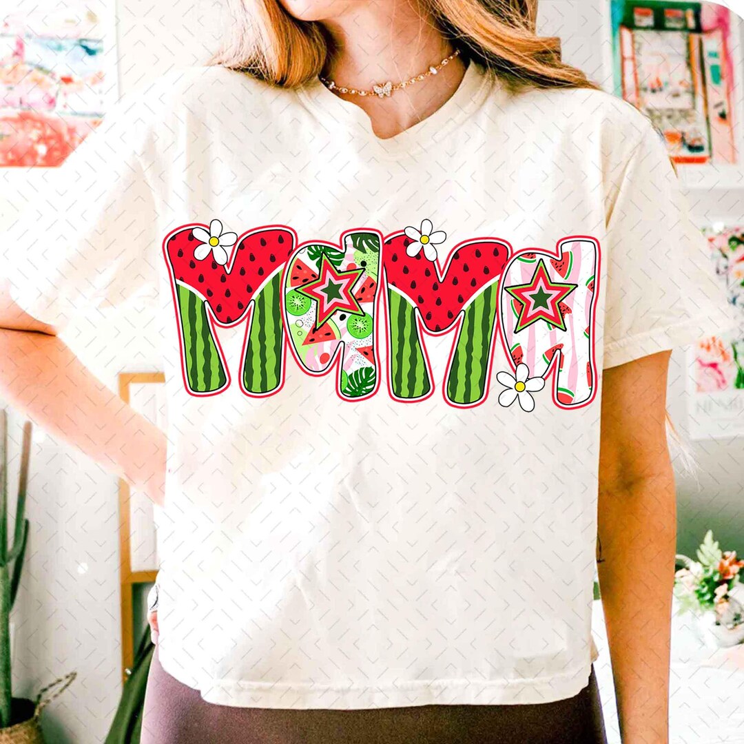 Preppy Mama Watermelon Png, Cute Watermelon Floral Mama Png, Everyday ...