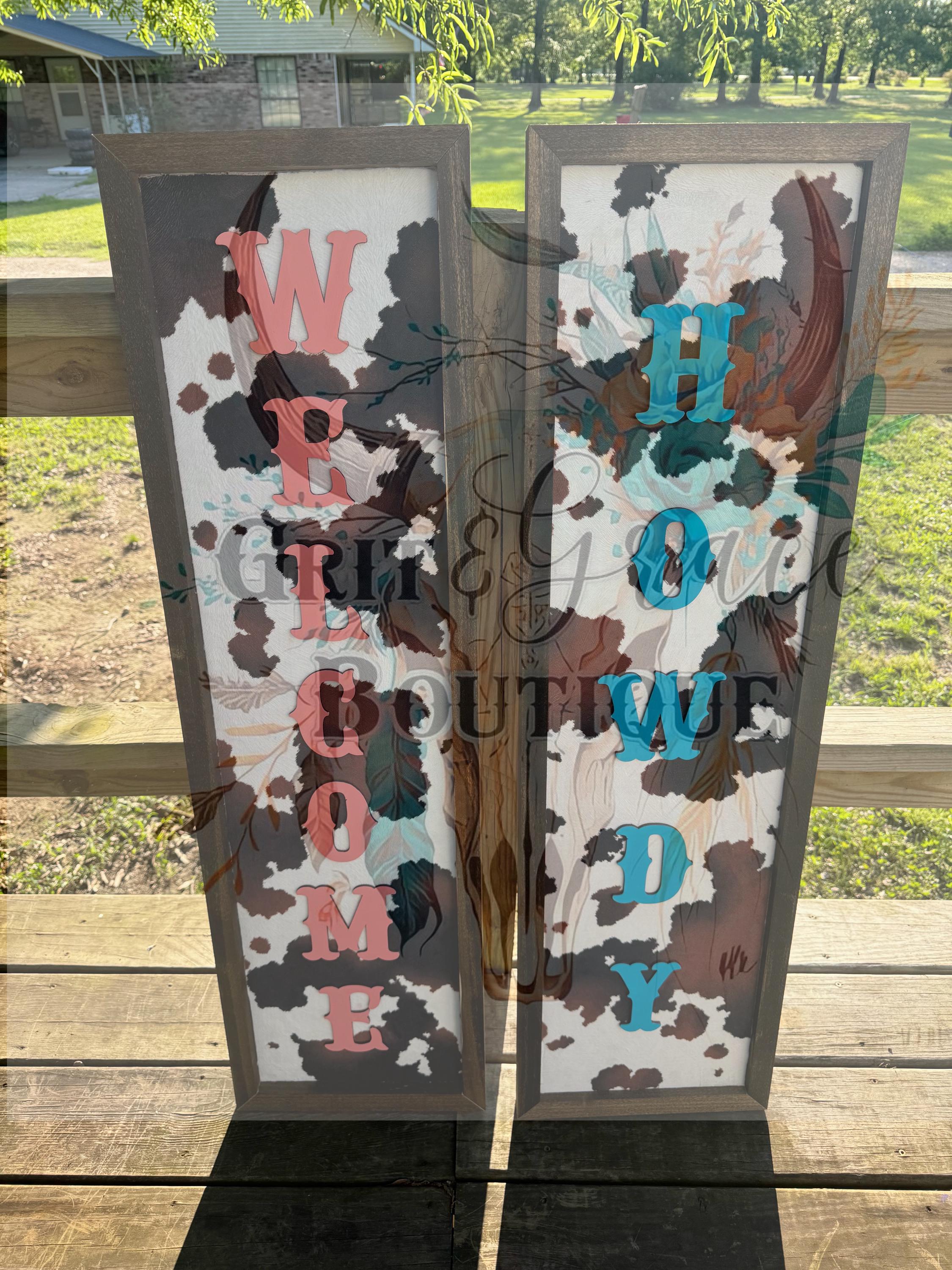 MADE TO ORDER* Western Wood Porch Sign, Howdy Porch Sign, Welcome Porch ...