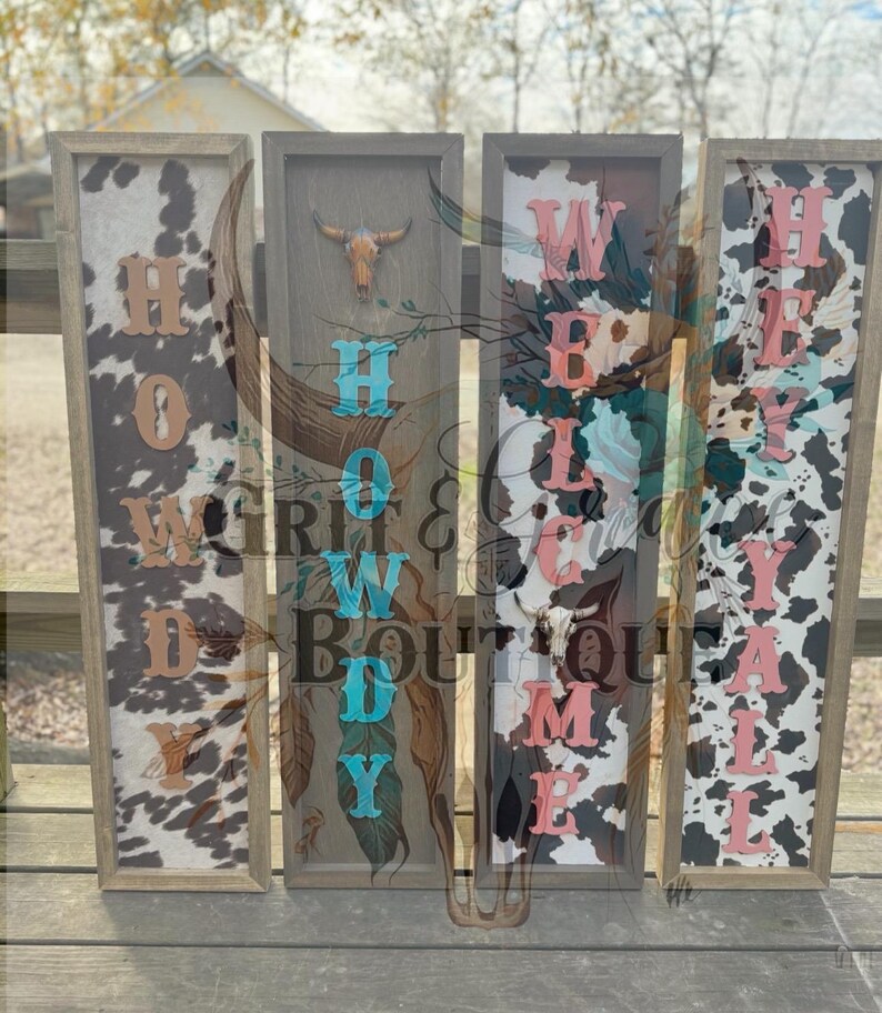 MADE TO ORDER* Western Wood Porch Sign, Howdy Porch Sign, Welcome Porch ...