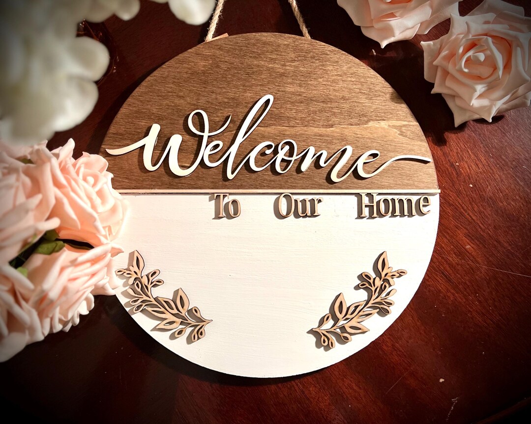 Welcome Sign for Front Door Handcrafted Decor Housewarming Gift Rustic ...
