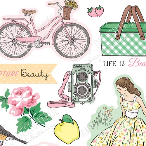 Printable SPRING PLANNER Die Cuts Digital File Instant - Etsy