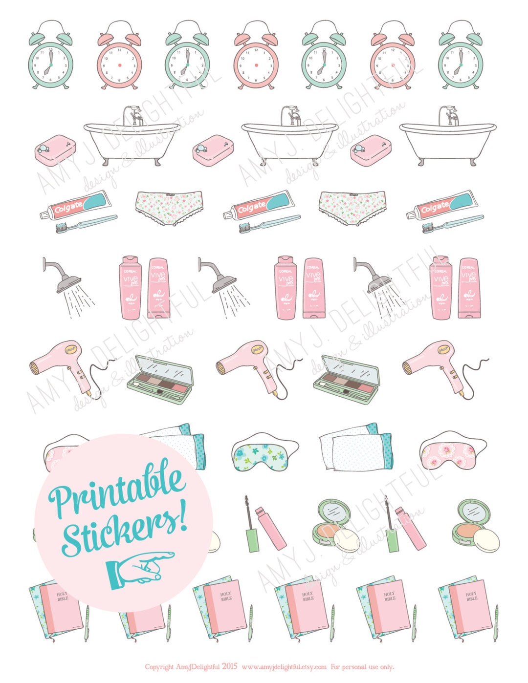 Printable MORNING ROUTINE Stickers!-digital File Instant Download ...