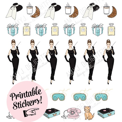 Printable BUSY GIRL Stickers Digital File Instant Download - Etsy