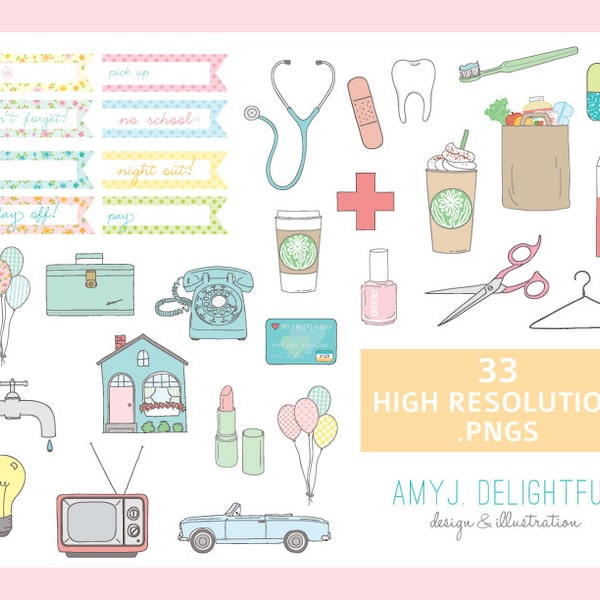 Visual Schedule Clip Art - Etsy