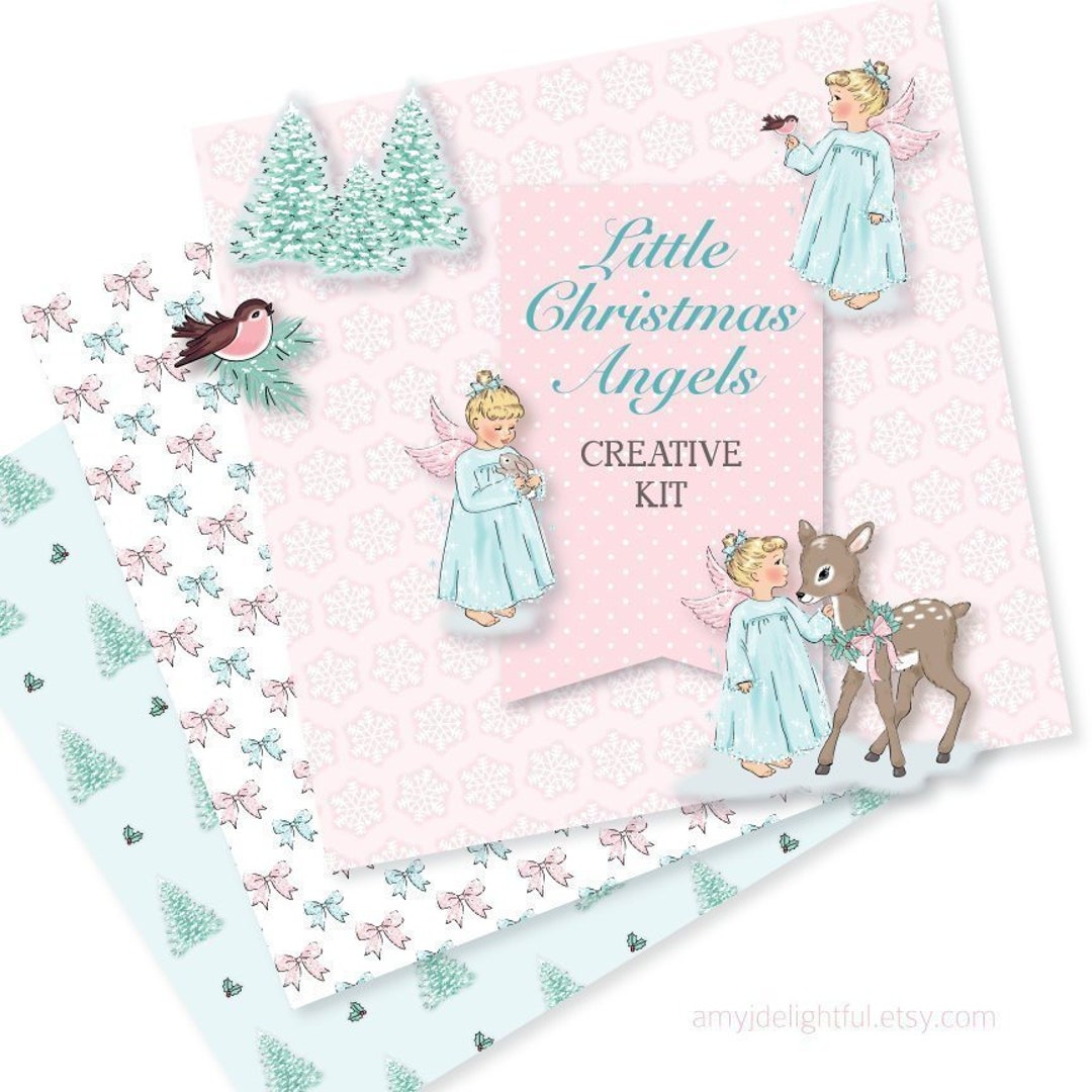 Printable Little Christmas Angels Creative Kit!-digital File Instant ...