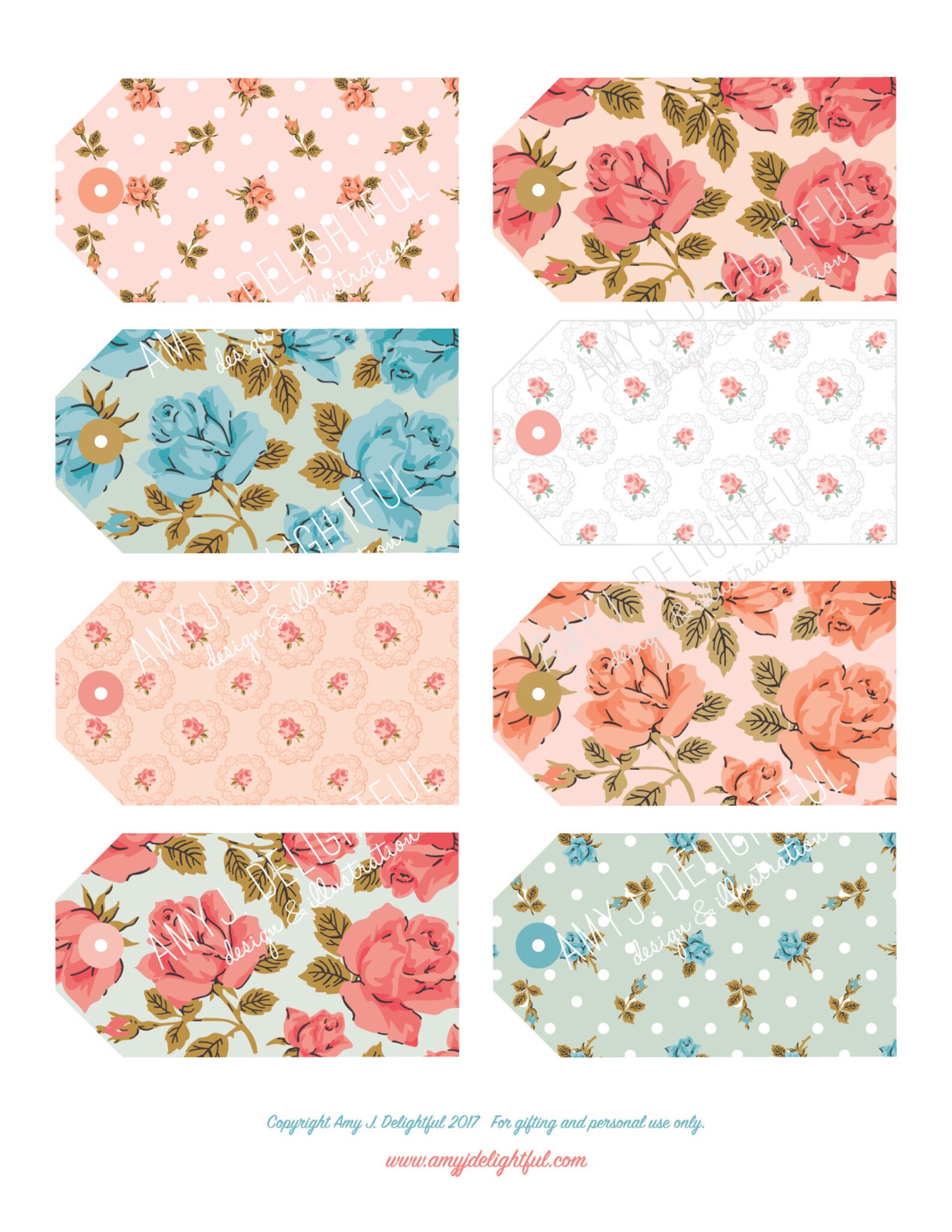 Printable Retro Hostess Tags digital File Instant Download - Etsy