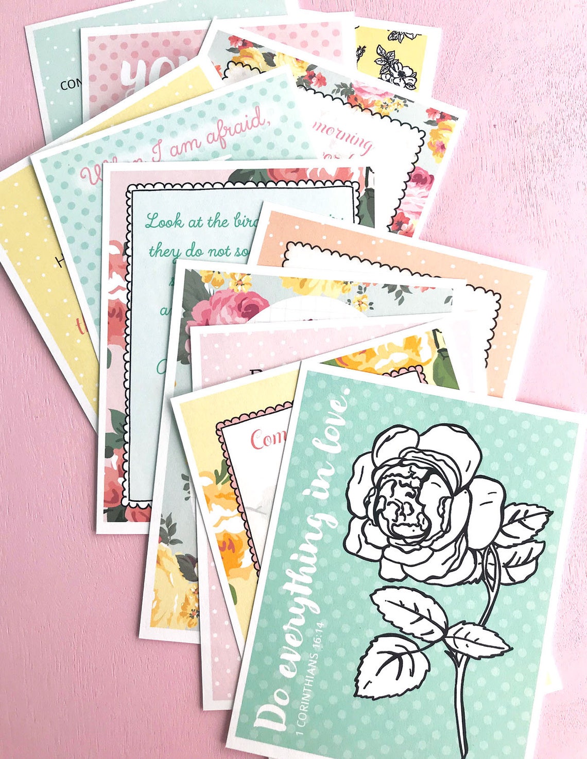 Printable Floral Mini SCRIPTURE PRINTS! - Digital File Instant Download ...