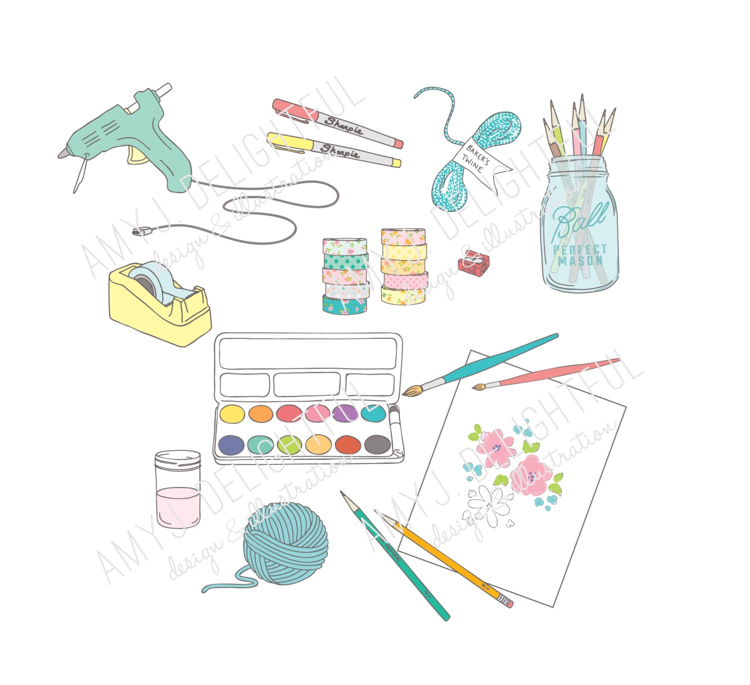 Crafty Creative Supplies CLIP ART SET for Personal and - Etsy
