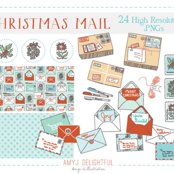 Christmas Package Clip Art - Etsy