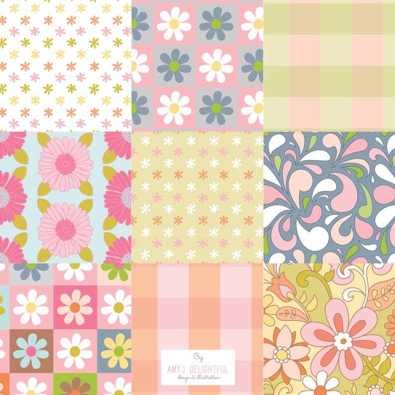 Printable Mod Daisy Creative Kitdigital File Instant - Etsy