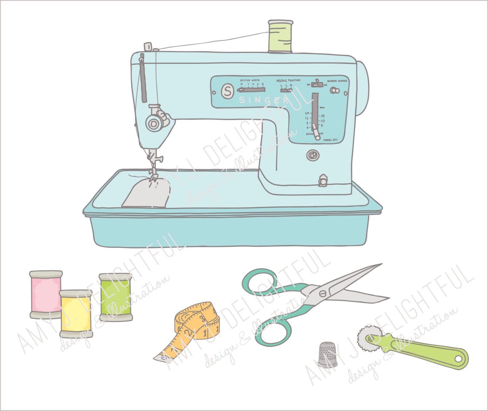 SEWING Supplies CLIP ART Set for Personal and Commercial Use - Etsy
