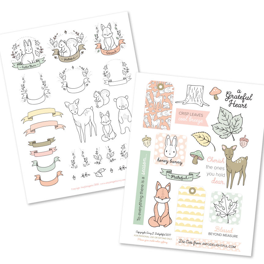 Printable Fall Critters Planner Kitdigital File Instant | Etsy