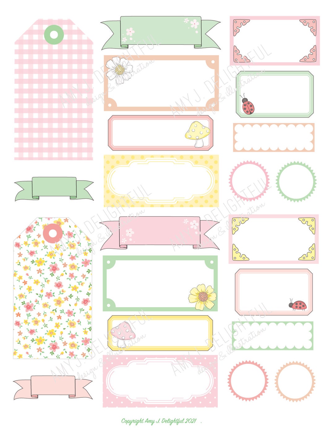Printable Millie Mouse Labels and Tags Stickers! -digital File Instant ...