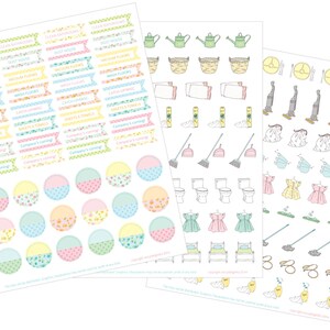PRINTABLE House Keeping STICKERS - Digital File Instant Download ...