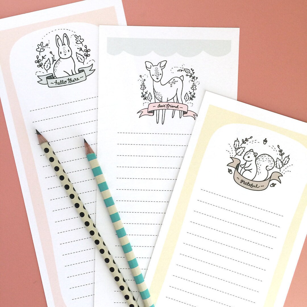 Fall Critters Notes/lists/inserts-digital File Instant Download-planner ...