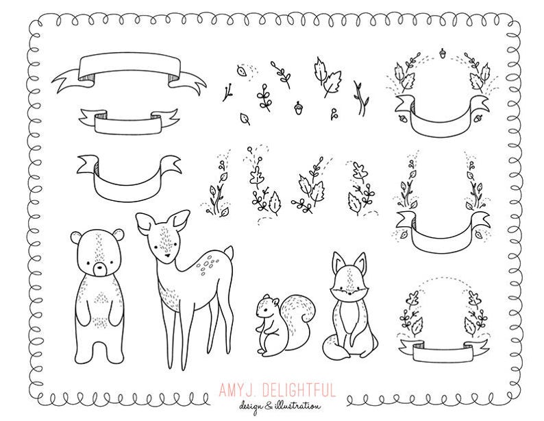 Fall Critters CLIP ART SET for Personal and Commercial Use - Etsy