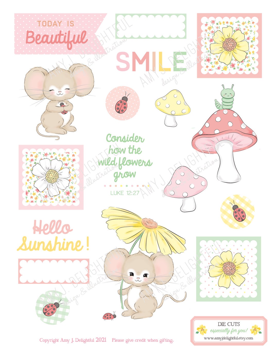Printable Millie Mouse Ephemera! - Digital File Download-1980s ...