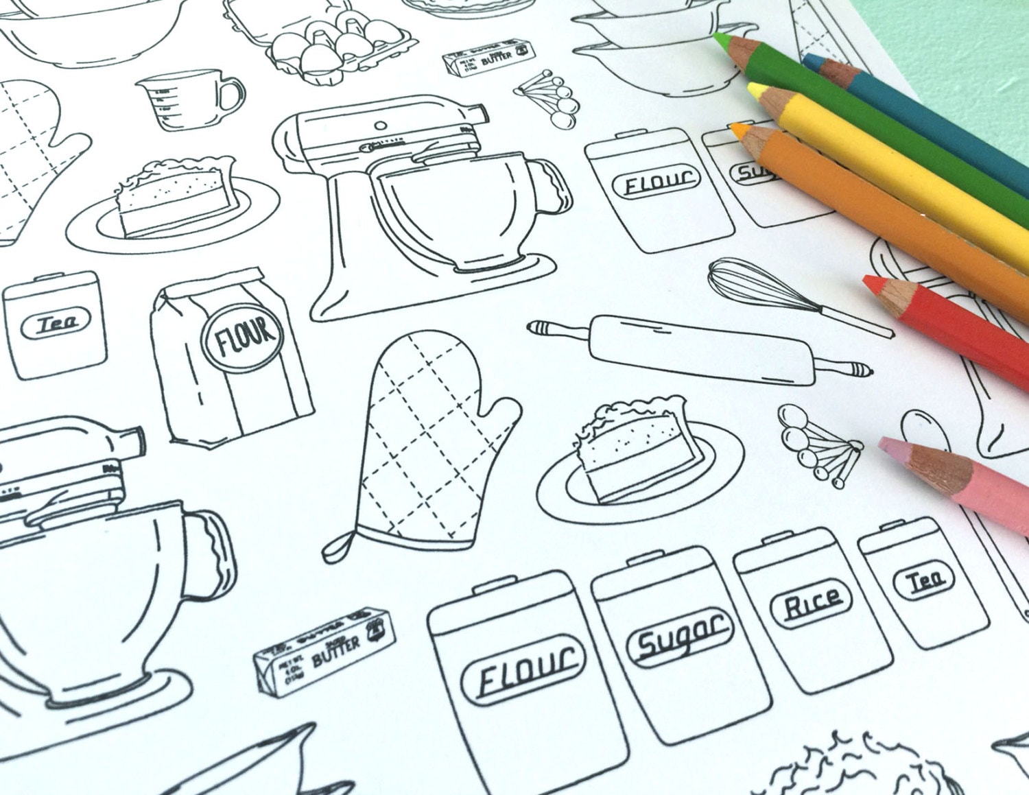 Coloring Pages Baking