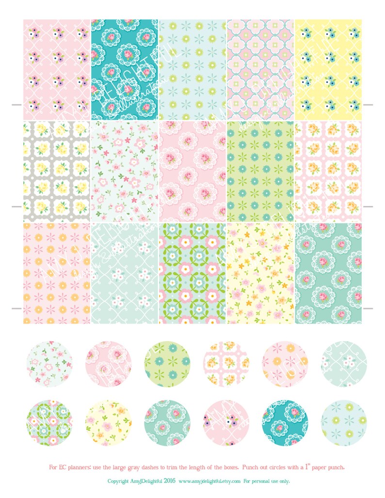 Printable Floral PLANNER Stickers Digital File Instant | Etsy