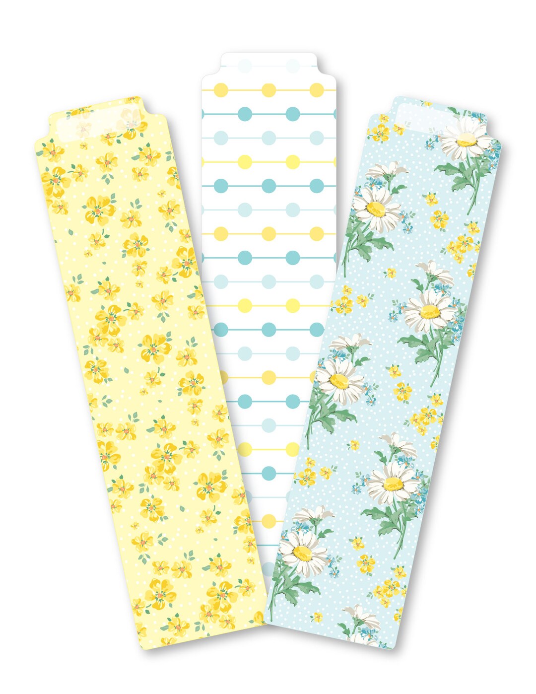 Printable DAISY Bookmark Set- Digital File Instant Download- Daisies ...