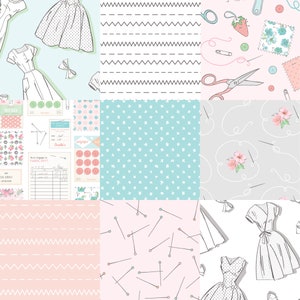 SEW FASHIONABLE Patterned Backgrounds Set-instant Download-digital ...
