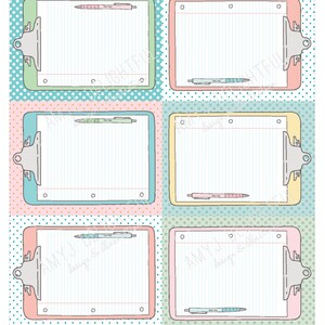 Printable Clipboard Journaling Cards/inserts -digital File Instant ...