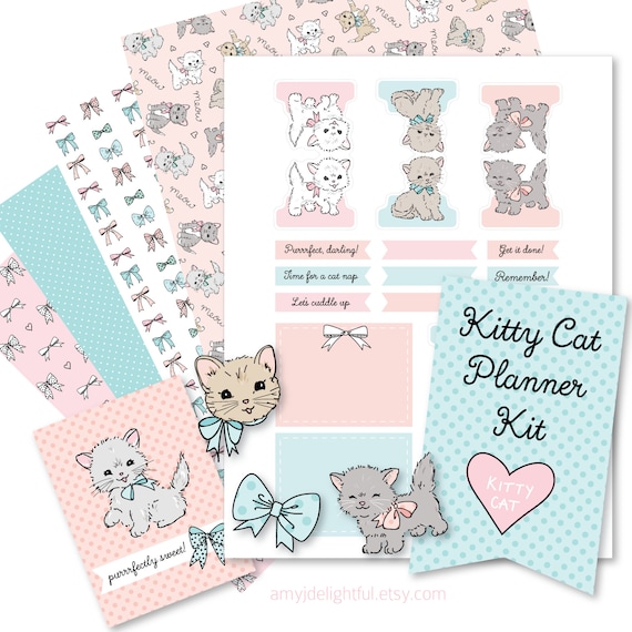 Printable KITTY CATS Project Kitdigital File Instant | Etsy