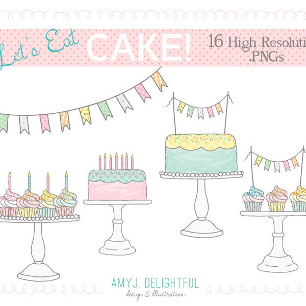 Bunting Clip Art Set - Etsy