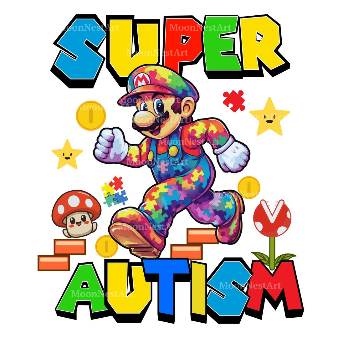 Super Autism Awareness PNG SVG, Autism Sublimation Png, Autism Design ...