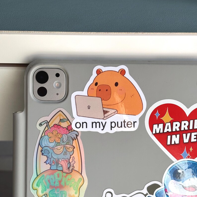 On My 'puter Meme Stickers | Chibi Animals | Vinyl - Etsy