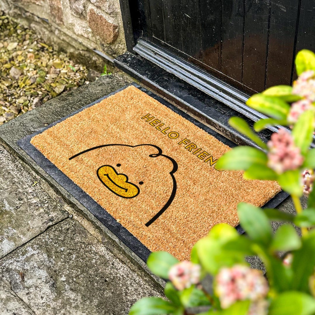 Hello Friend Duck Front Doormat - K-pop Inspired Demon Hunter Doormat ...