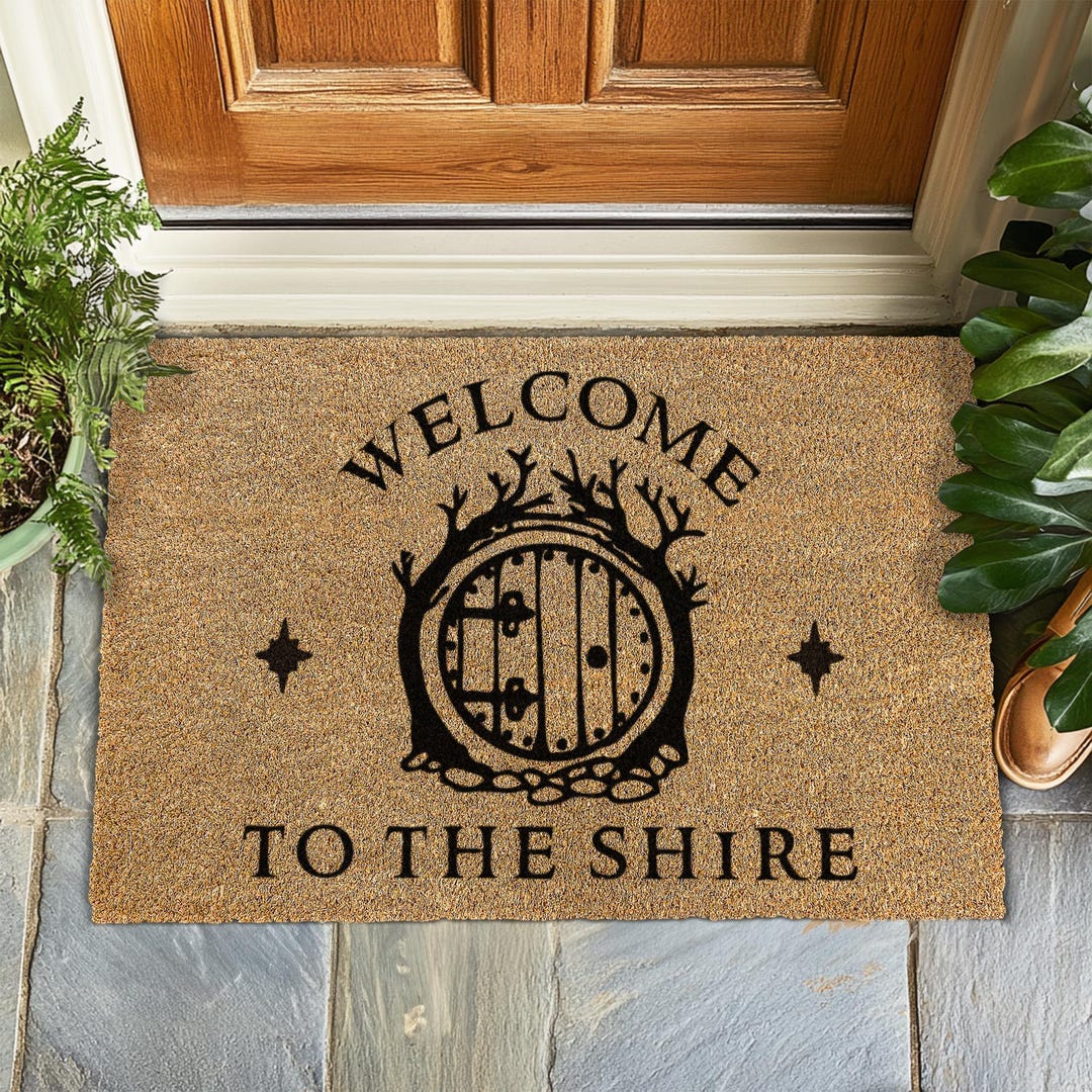Welcome to the Shire, Middle Earth Welcome Mat, Hobbit Welcome Mat ...