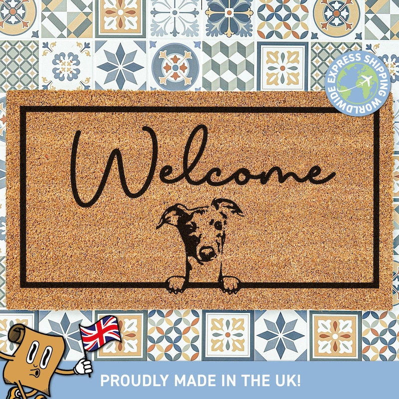 Greyhound Doormat - Etsy UK
