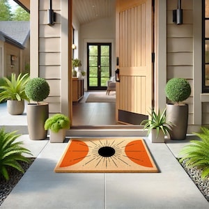 Mid Century Modern Doormat, Aesthetic Welcome Mat, Elegant Entry Rug ...