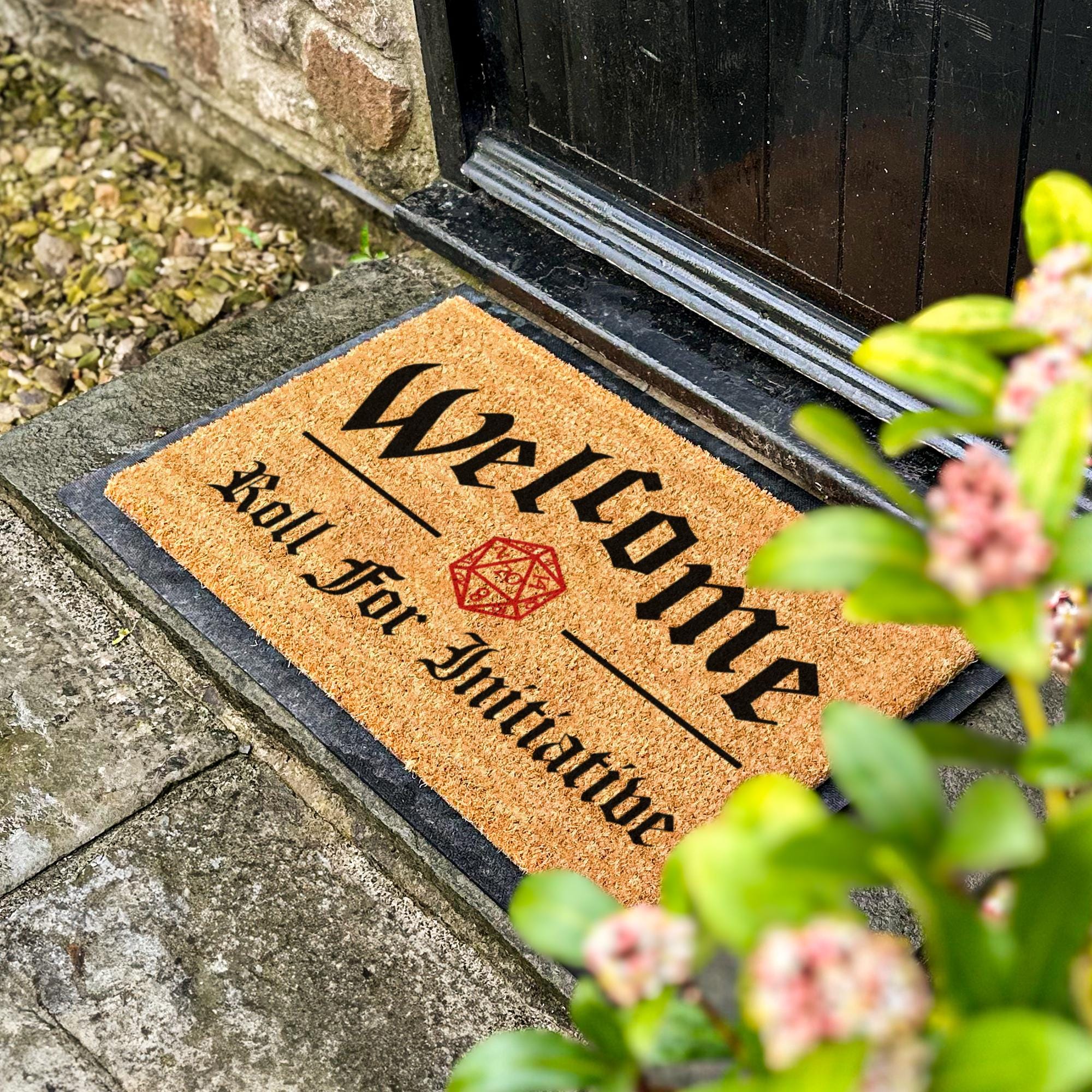 Dnd Welcome Mat, Welcome Roll for Initiative Doormat, Funny Gamer Gift ...