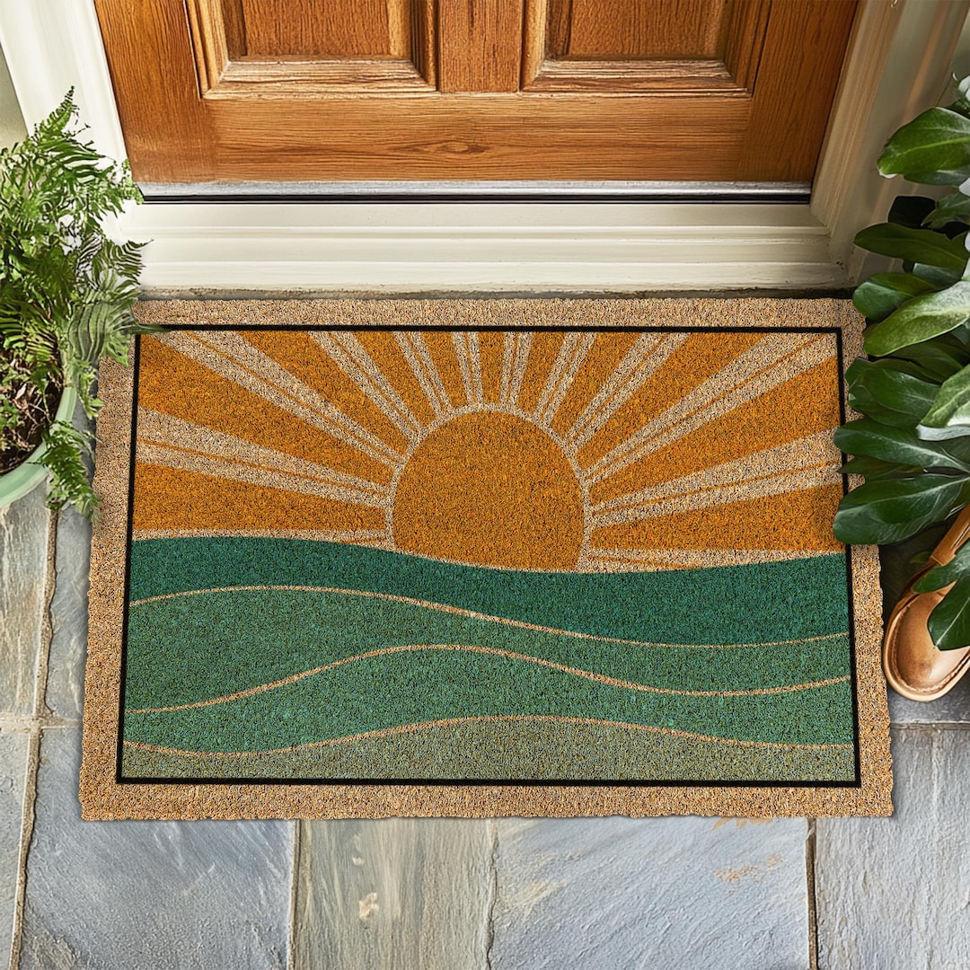 Minimalist Contemporary Art Doormat, Aesthetic Welcome Mat, Elegant ...