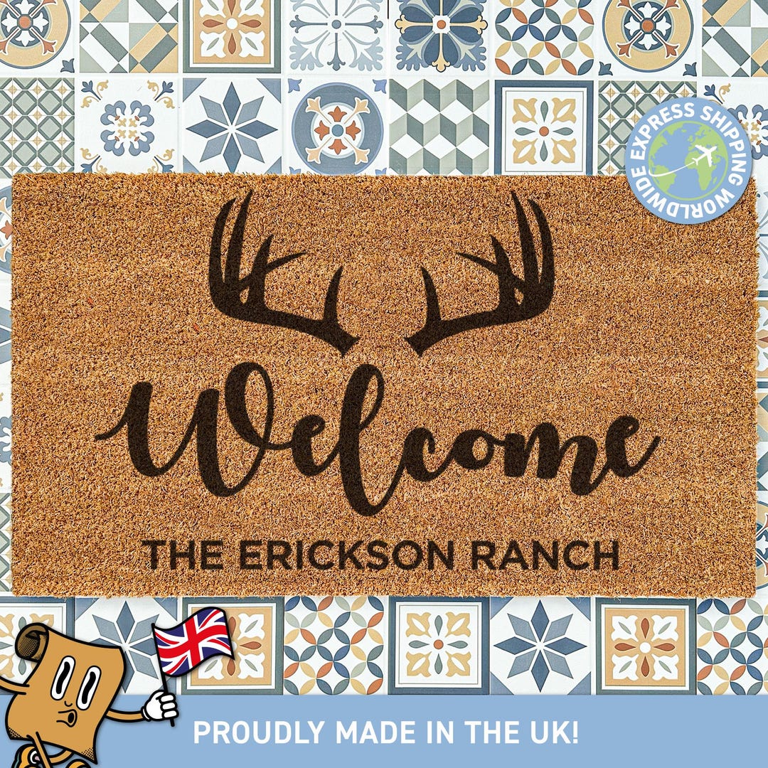 Welcome Ranch Doormat, Family Ranch Doormat, Welcome to My Ranch, Ranch ...