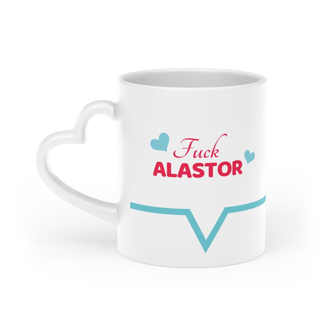 F*ck Alastor Radiostatic Heart-shaped Mug - Etsy