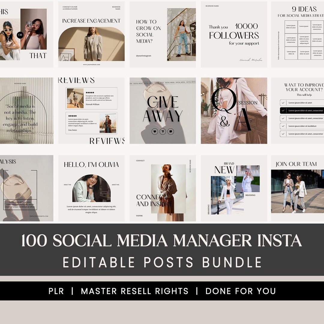 100+ Social Media Posts Bundle, Ultimate Digital Bundle - Etsy